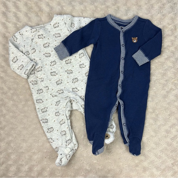 Carter's | One Pieces | Baby Boy Footed Sleeper Bundle Bears Size 3 ...